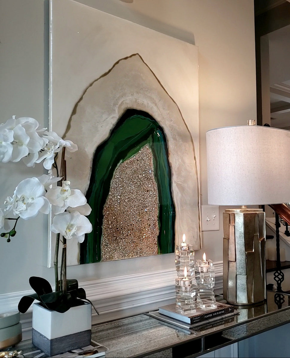 "Brazilian Jade Geode" – LuxeArtDesigns