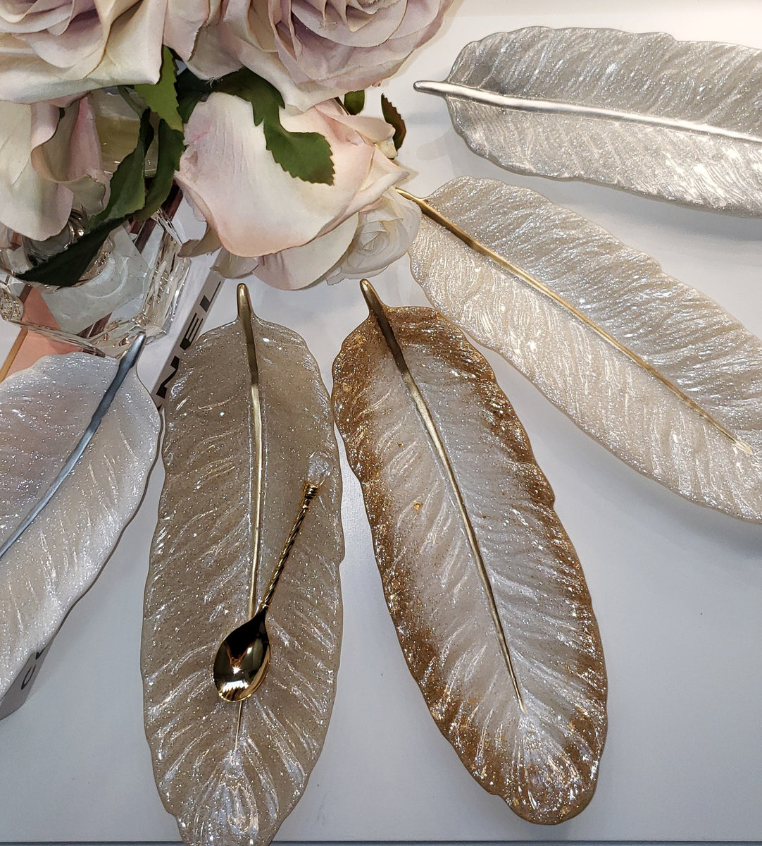 "New" Handmade Feather Trays (We've restocked) – LuxeArtDesigns