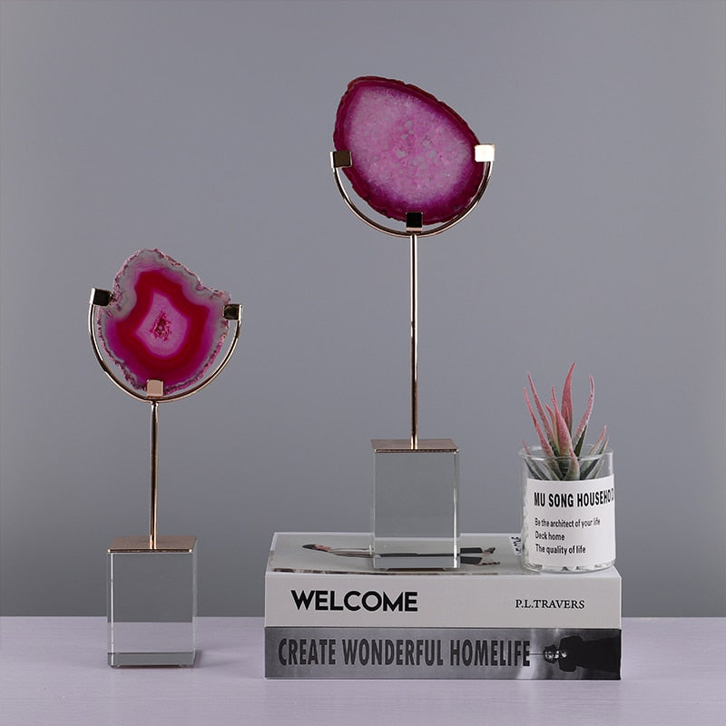 Natural Agate Slice Stand – LuxeArtDesigns